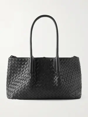 Bottega Veneta Pinacoteca Small Intrecciato Leather Tote - Black