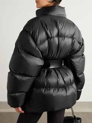 Balenciaga Hourglass Belted Quilted Down Jacket