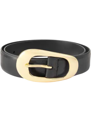 Anderson's Textured Patent-leather Belt - Black