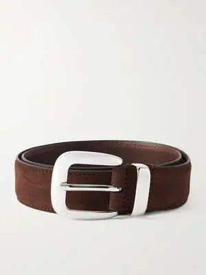 Anderson's Suede Belt - Dark Brown