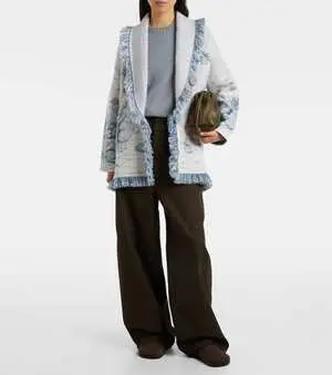 Alanui Wool-blend Cardigan - Blue
