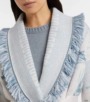 Alanui Wool-blend Cardigan - Blue