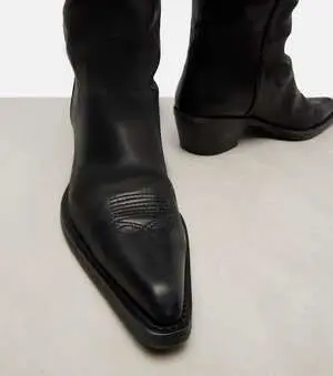 Khaite Clive 35 Leather Over-the-knee Boots - Black