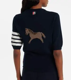 Thom Browne 4-bar Knitted Virgin Wool Sweater