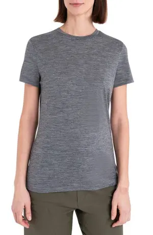 Icebreaker Tech Lite Iii Merino Wool Crewneck T-shirt - Gritstone Heather