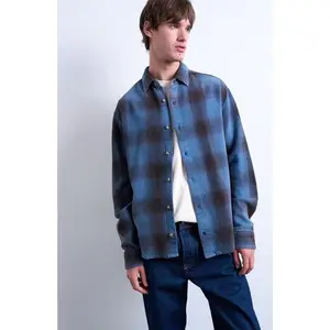 Topman Relaxed Plaid Shirt