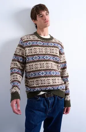 Topman Fair Isle Crewneck Sweater