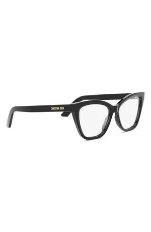 Dior 54mm Butterfly Optical Glasses - Shiny Black