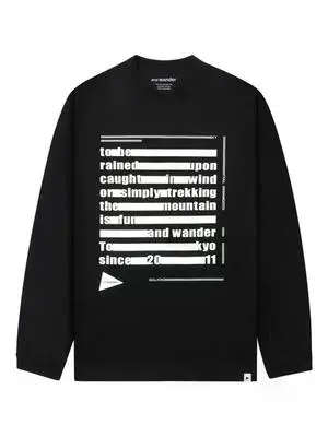 AND WANDER Long-sleeve Graphic Sweatshirt