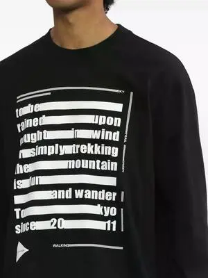 AND WANDER Long-sleeve Graphic Sweatshirt