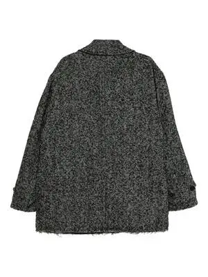 BLACK COMME DES GARÇONS Herringbone Double-breasted Coat