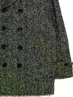 BLACK COMME DES GARÇONS Herringbone Double-breasted Coat