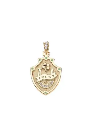 JANE WIN Lucky Shield Pendant - Green