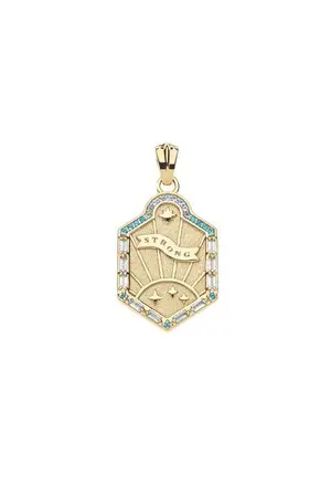 JANE WIN Strong Shield Pendant - Blue