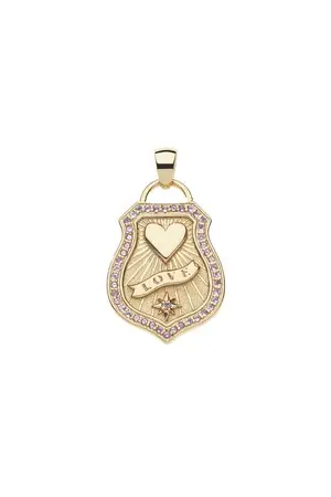 JANE WIN Love Shield Pendant - Pink