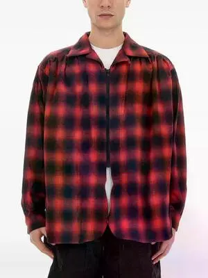 AIE Plaid-check Zip-up Shirt