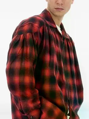 AIE Plaid-check Zip-up Shirt