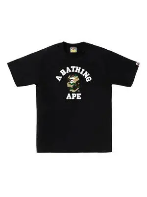 A BATHING APE Camouflage-logo T-shirt - Black