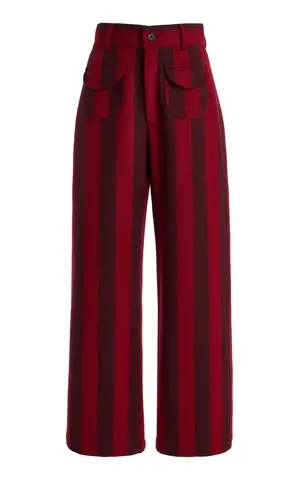 La Veste Jason Striped Wool Pants