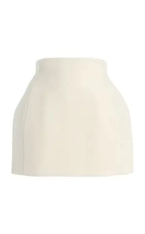 Wardrobe.NYC RHW Sculpted Mini Skirt Ivory