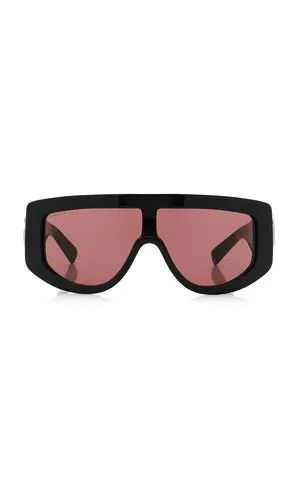 Gucci Mask-frame Acetate Sunglasses - Black