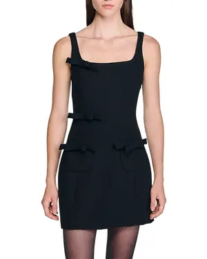 Sandro Short Dress With Bows