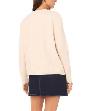 Vince Camuto Rose Crewneck Pullover Sweater