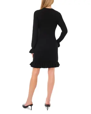 CECE DUPRAZ Long Sleeve Ruffle Sweater Dress