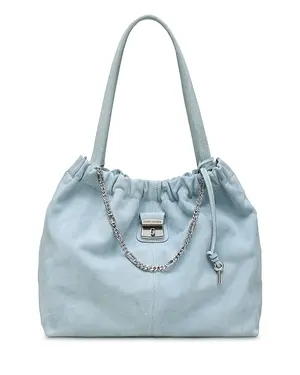 Marc Jacobs The Christina Suede Tote - Blue Mist