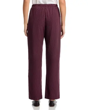 LESET Striped Tie Pants - Bordeaux/rose Stripe