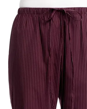 LESET Striped Tie Pants - Bordeaux/rose Stripe