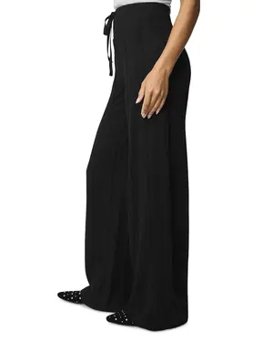 Splendid Cable Lounge Wide Leg Pants - Black