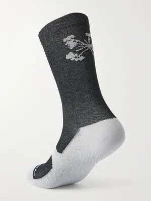 PORTAL Pattern Active Jacquard-knit Socks Three-pack - Black