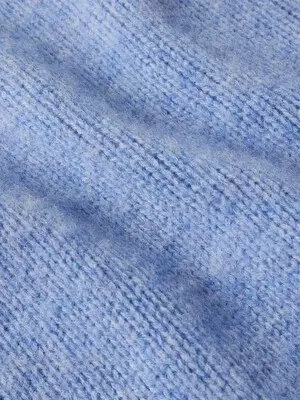 BEAMS Shaggy Bernard Wool Sweater - Blue