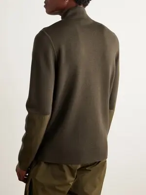 Aztech Mountain Matterhorn Shell-trimmed Wool Half-zip Sweater