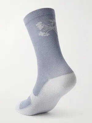 PORTAL Pattern Active Jacquard-knit Socks Set - Gray
