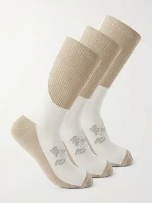 PORTAL Lineage Three-pack Cotton-blend Socks - Neutrals