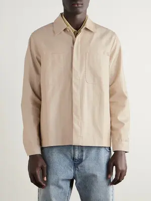 Frescobol Carioca Fonted Herringbone Cotton Overshirt
