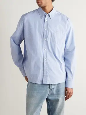 Our Legacy Beyond Pinstriped Cotton-poplin Shirt - Blue