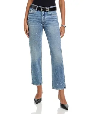 Women's High-Rise Straight-Leg Ankle Jeans