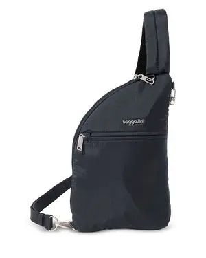 BAGGALLINI Travel Anti-theft Half Moon Sling Bag - French Navy Twill