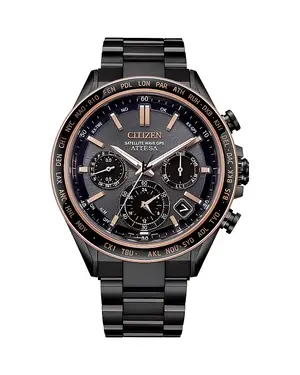 Citizen Attesa Chronograph, 45mm - Black/black