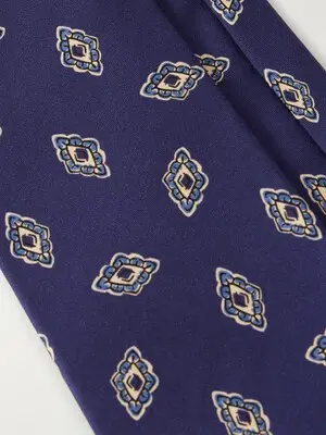 DRAKE'S Silk-habotai Standard Neck Tie