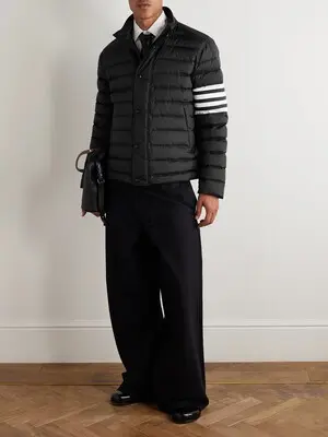 Thom Browne Striped Quilted Ripstop Down Jacket