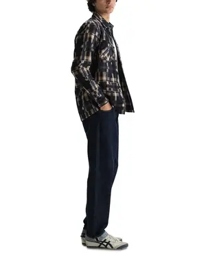 WAX LONDON Whiting Overshirt - Natural/navy