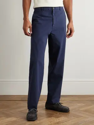 Barena Venezia Straight-leg Garment-dyed Cotton-blend Suit Trousers