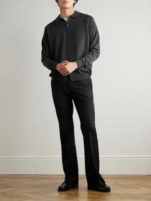 John Smedley Tibor Merino Wool Cardigan - Gray