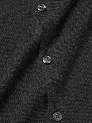 John Smedley Tibor Merino Wool Cardigan - Gray