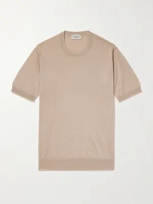 John Smedley Hilcote Merino Wool And Sea Island Cotton-blend T-shirt