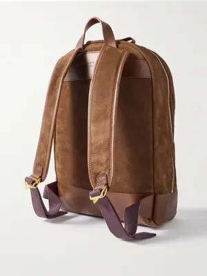 Bennett Winch Leather-trimmed Suede Backpack
